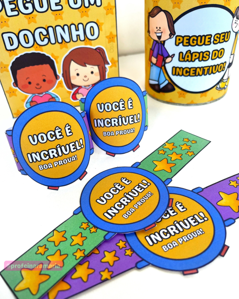 Kit incentivo dia de prova – Professora Cinara Maria: Recursos pedagógicos